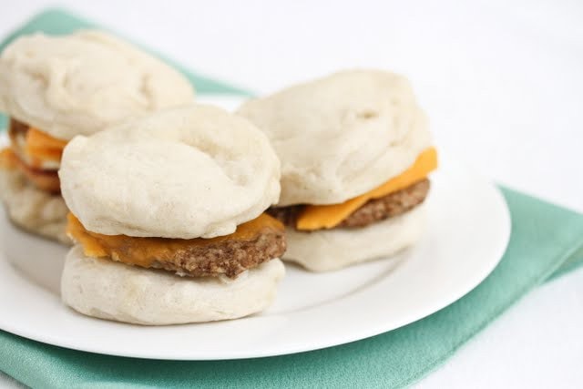 Steamed Sausage Biscuit Sandwiches - Kirbie's Cravings