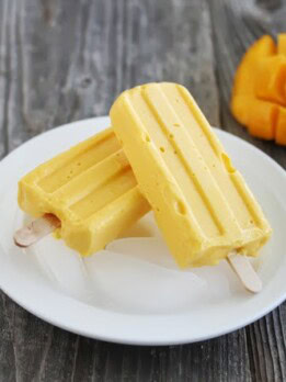 Creamy Mango Ice Pops - Kirbie's Cravings