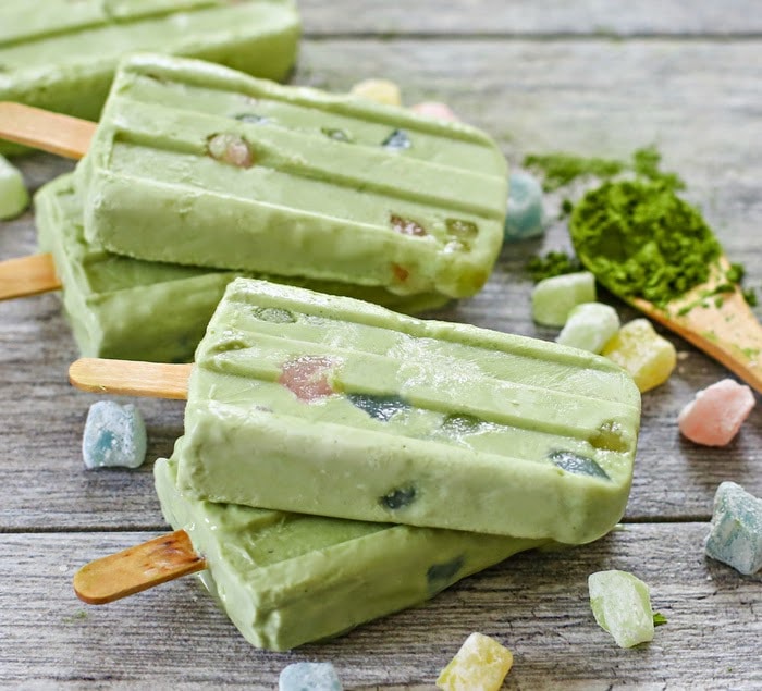 Matcha Mochi Popsicles - Kirbie's Cravings