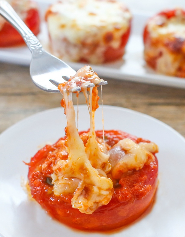 Baked Cheesy Tomatoes - Kirbie's Cravings