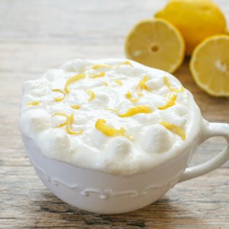 Lemon Cloud Mug Cake - Kirbie's Cravings