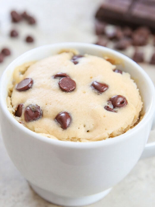 Chocolate Chip Mug Cake - Kirbie's Cravings