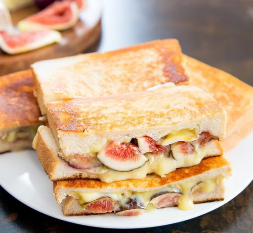 Fig and Brie Grilled Cheese Sandwiches - Kirbie's Cravings