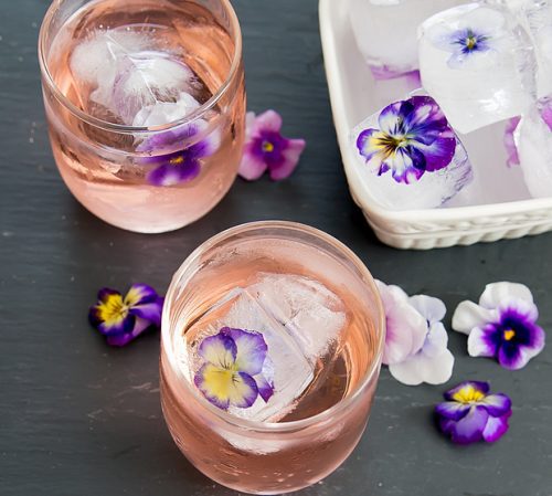 Edible Flower Ice Cubes - Kirbie's Cravings