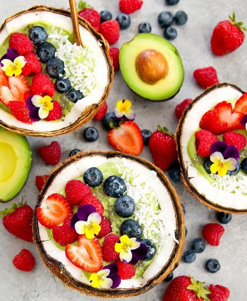 Avocado Smoothie Bowls - Kirbie's Cravings