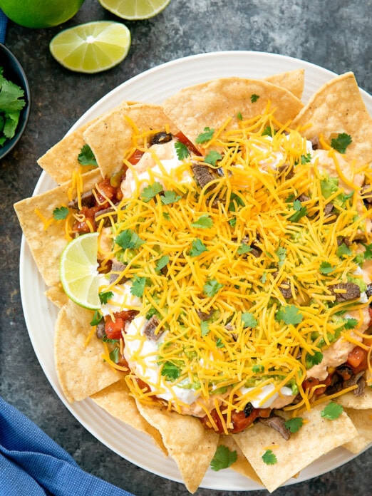 Loaded Nachos with Carne Asada - Kirbie's Cravings