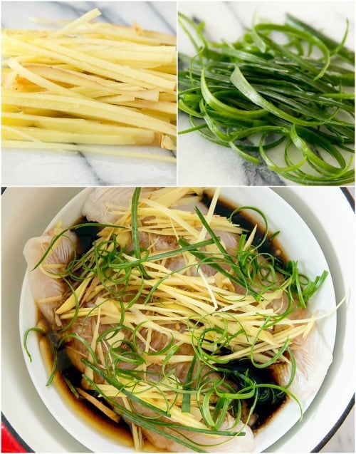 Easy Steamed Fish with Ginger and Scallions - Kirbie's Cravings