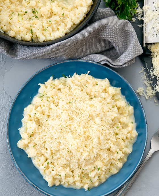 Low Carb Cauliflower Risotto - Kirbie's Cravings
