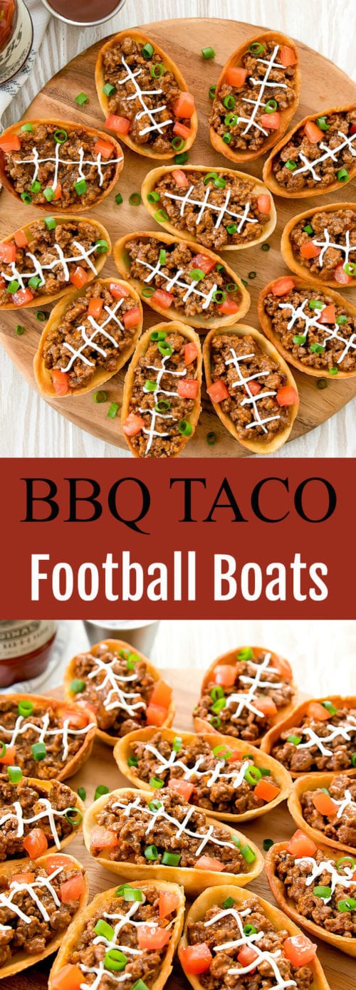 BBQ Taco Football Boats - Kirbie's Cravings