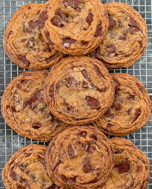 Crispy Chewy Chocolate Chip Cookies - Kirbie's Cravings