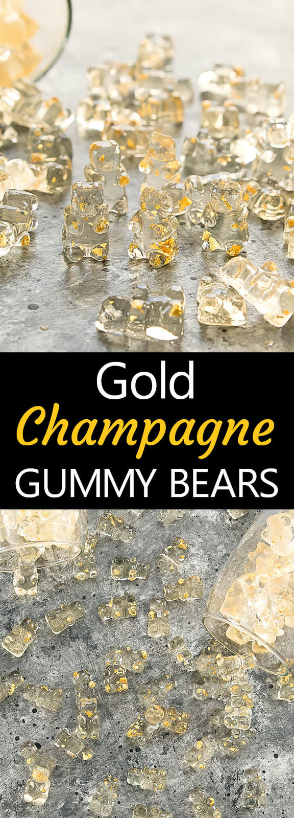 Gold Champagne Gummy Bears - Kirbie's Cravings