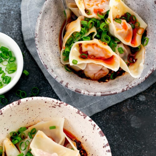 Sichuan Spicy Wontons - Kirbie's Cravings