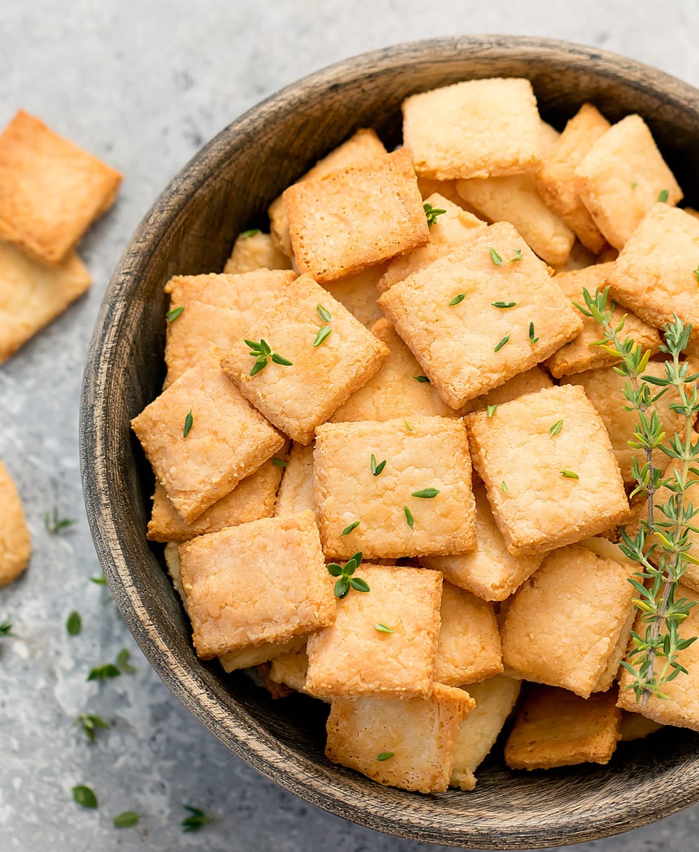 2 Ingredient Keto Cheese Crackers - Kirbie's Cravings