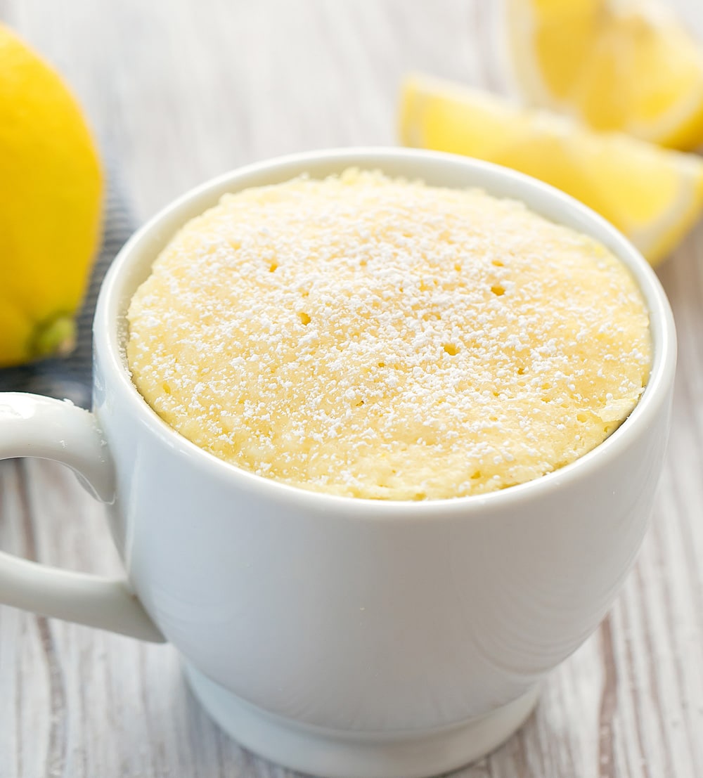 Keto Lemon Mug Cake - Kirbie's Cravings