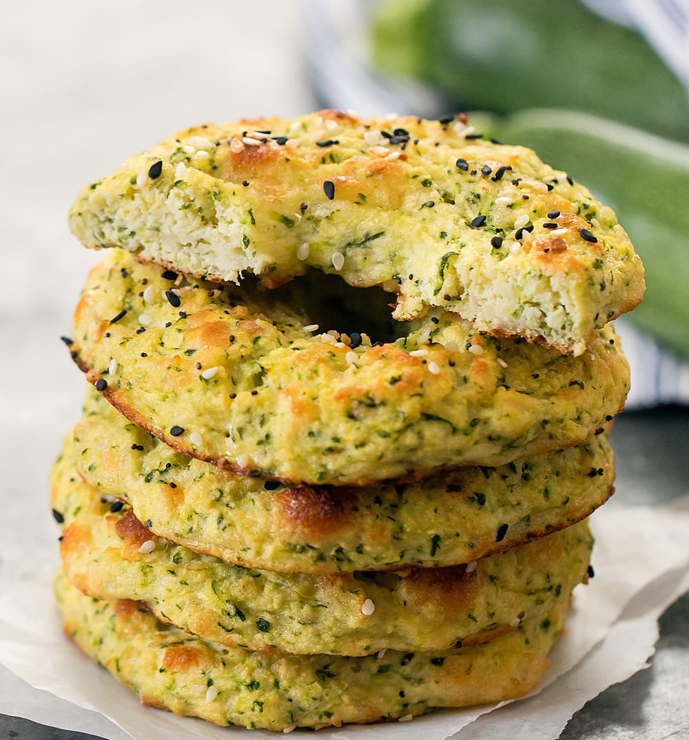 Zucchini Bagels (Low Carb, Keto) - Kirbie's Cravings