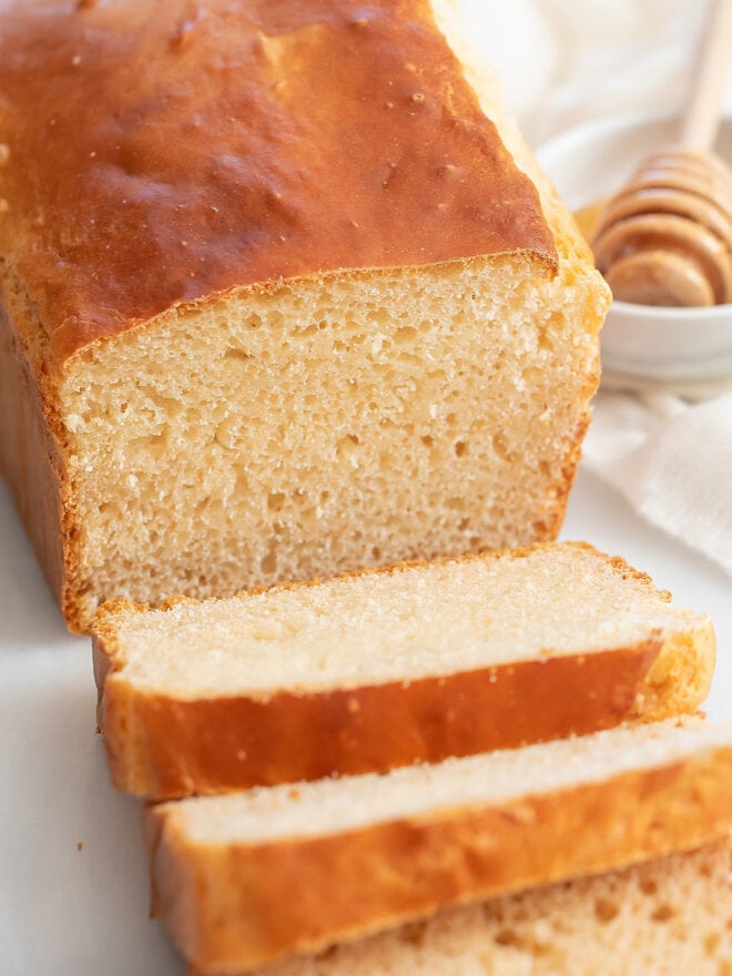 3 Ingredient Honey Bread (No Yeast, Eggs, Butter or Oil) - Kirbie's ...