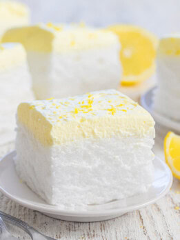 2 Ingredient No Bake Lemon Cloud Cake (No Flour, Eggs, Butter or Oil ...