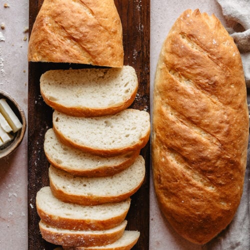 4 Ingredient French Bread (No Knead and Ready in 1 Hour) - Kirbie's ...