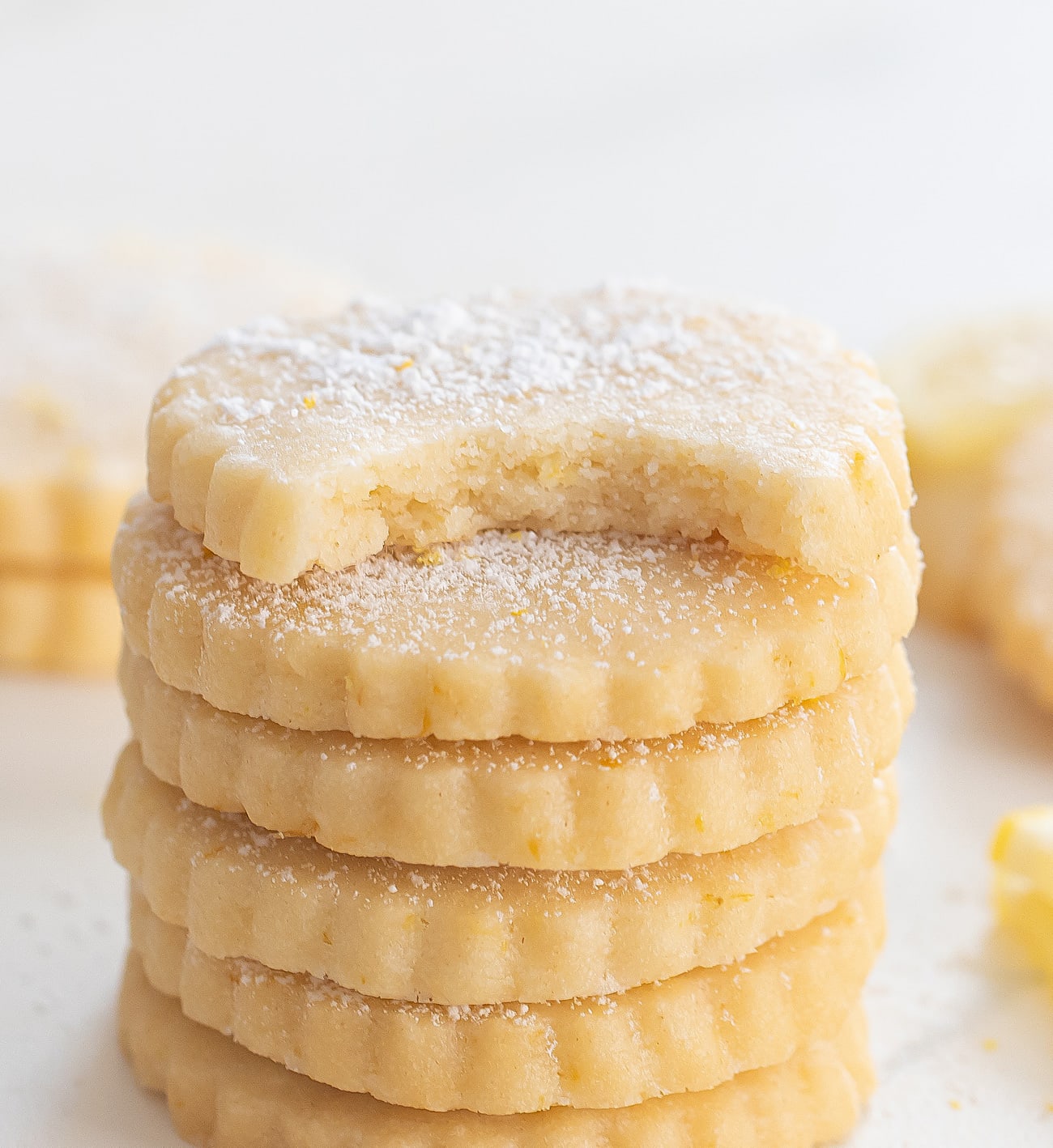 4 Ingredient Lemon Shortbread - Kirbie's Cravings