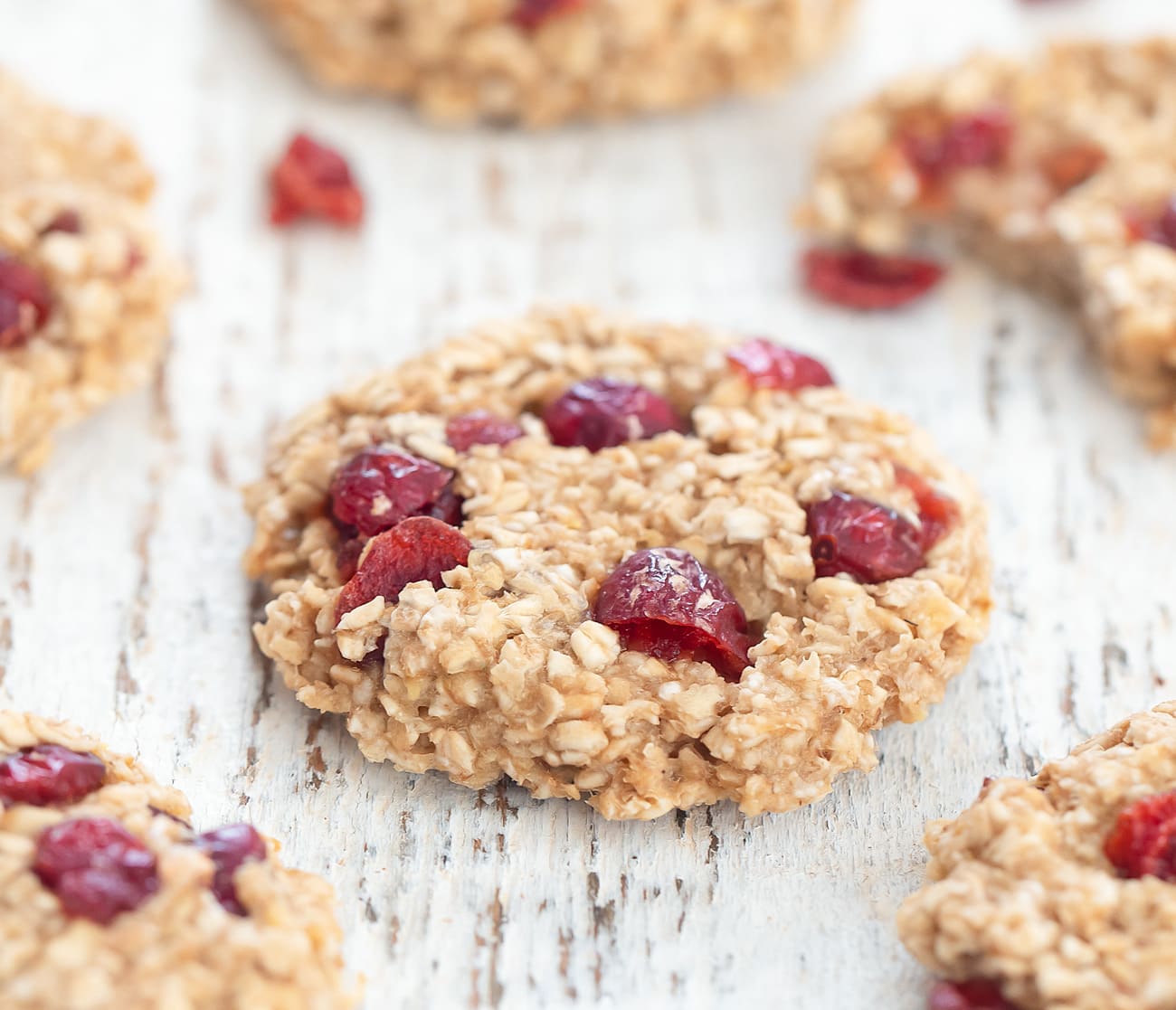 3 Ingredient Cranberry Oatmeal Cookies (No Flour, Refined Sugar, Eggs ...
