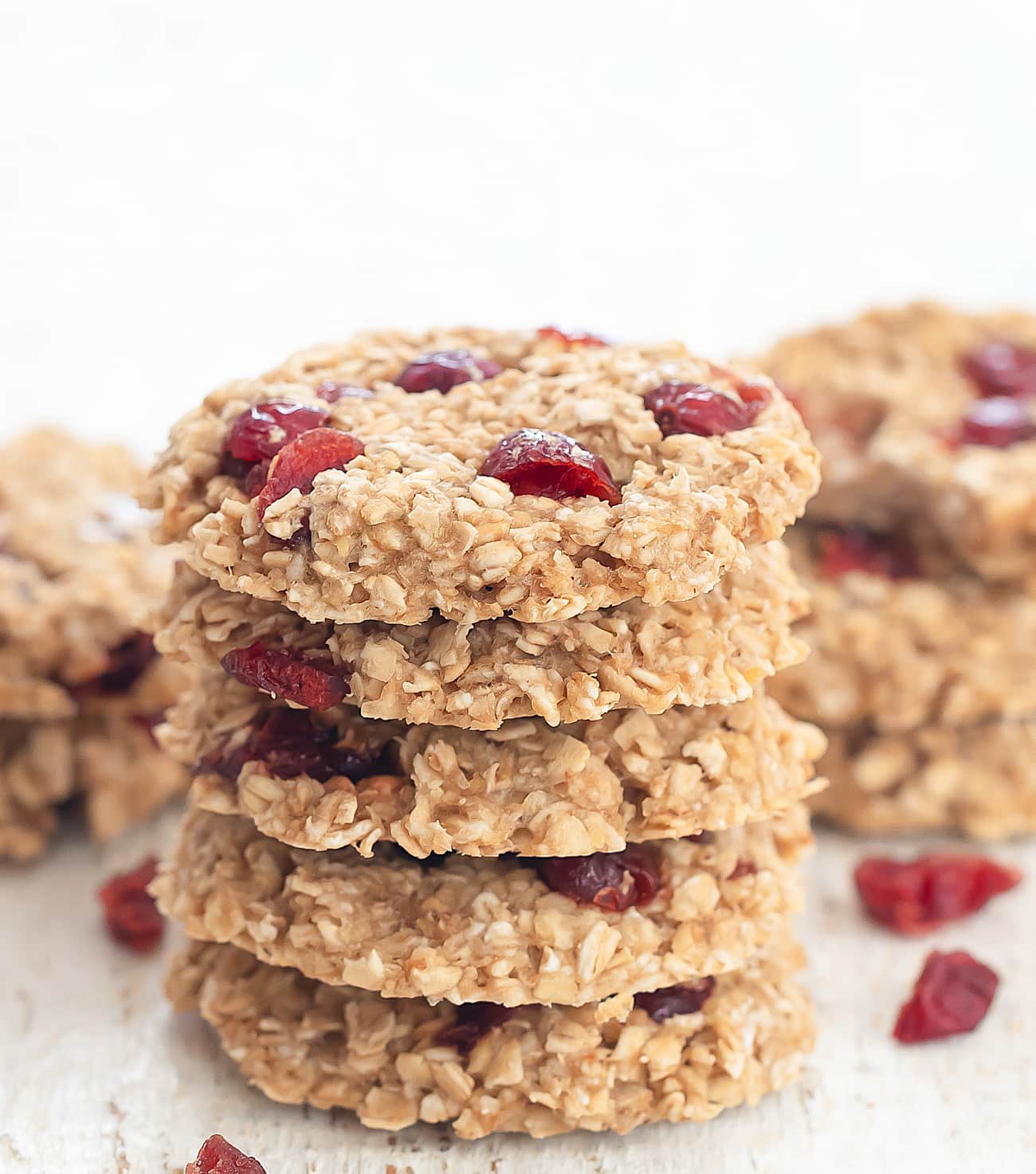 3 Ingredient Cranberry Oatmeal Cookies (No Flour, Refined Sugar, Eggs ...