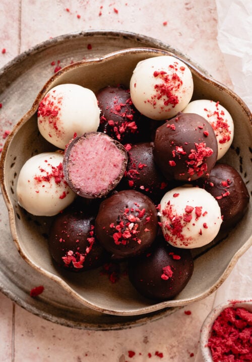 3 Ingredient Strawberry Truffles - Kirbie's Cravings