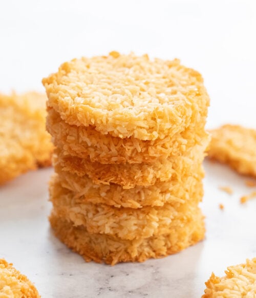 2 Ingredient Crispy Coconut Cookies (No Flour, Eggs, Butter or Oil ...