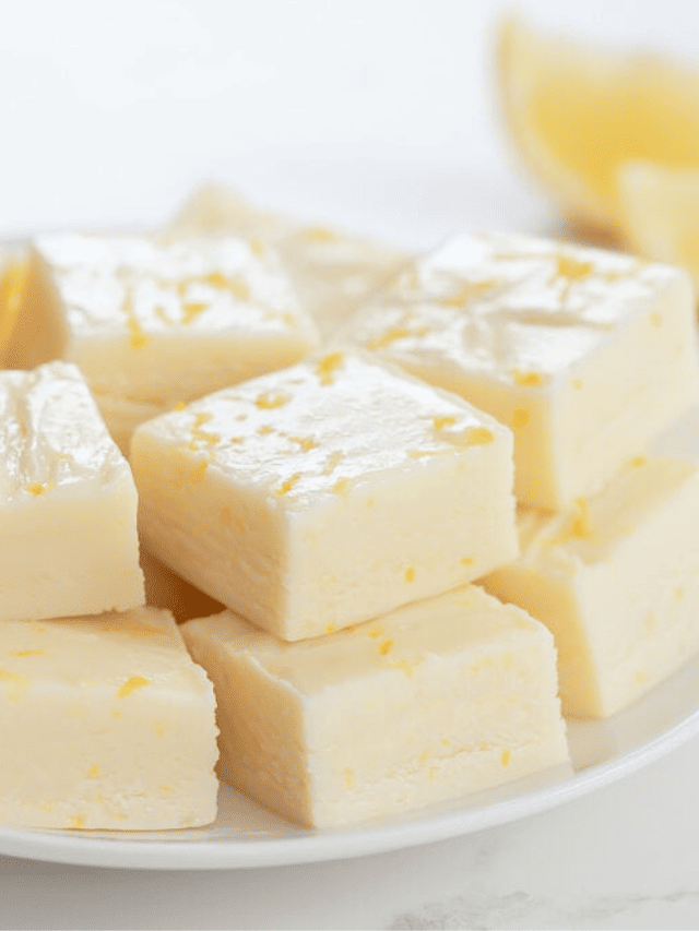 3 INGREDIENT LEMON FUDGE - Kirbie's Cravings