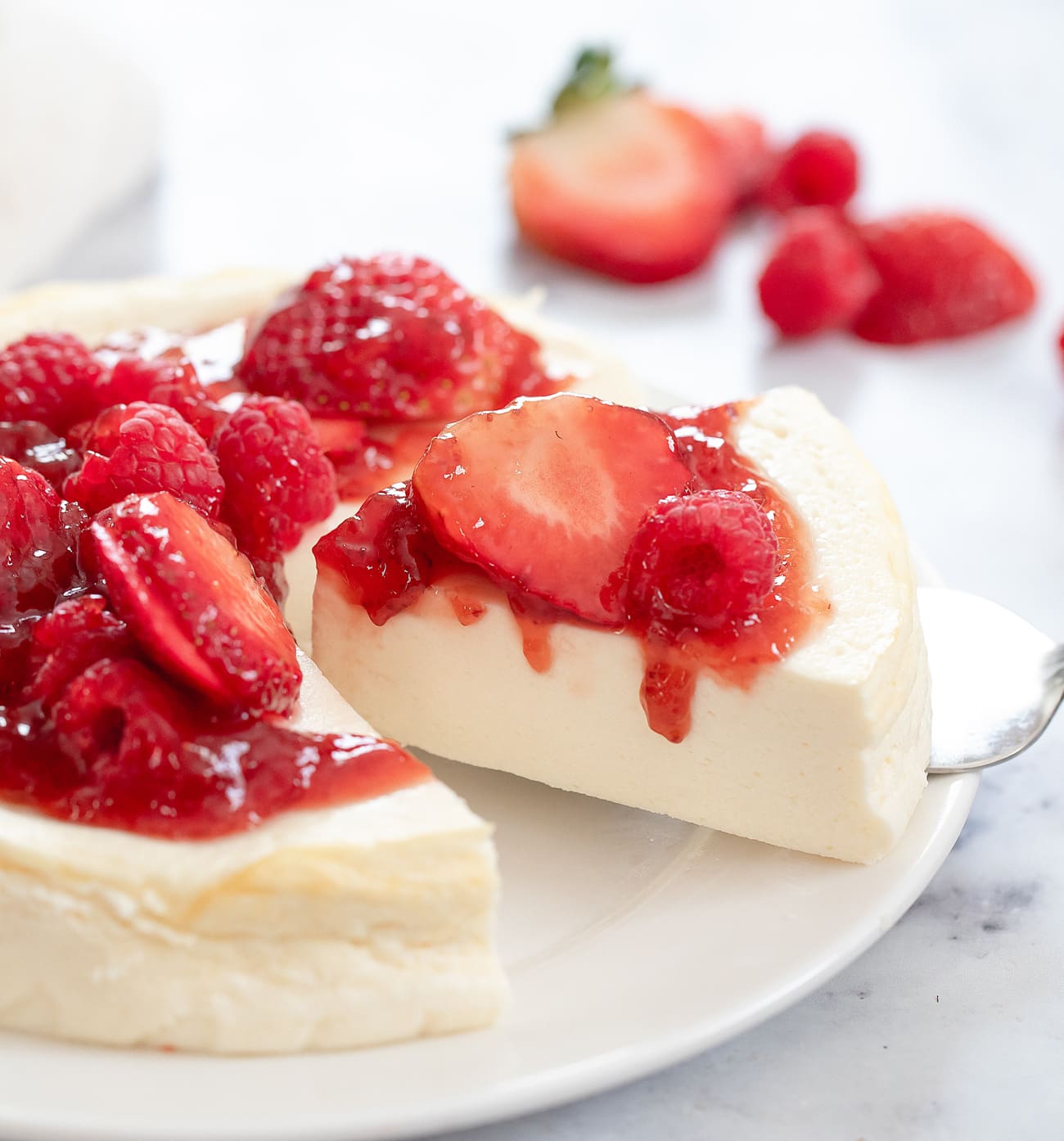3 Ingredient Healthy Cheesecake - Kirbie's Cravings