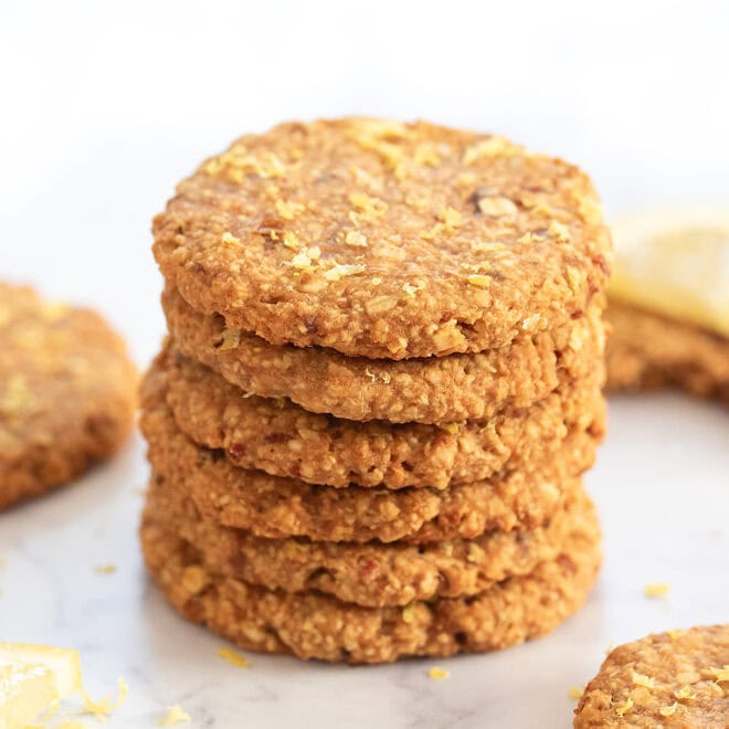 4 Ingredient Lemon Oatmeal Cookies (No Flour, Refined Sugar, Eggs, or ...
