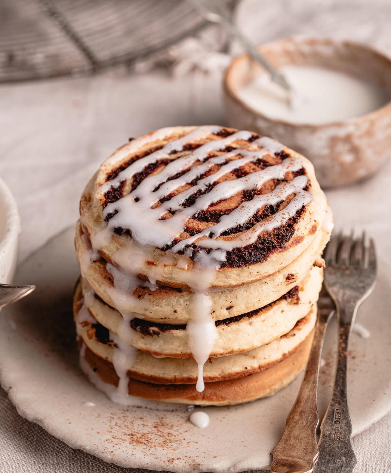 Cinnamon Roll Pancakes