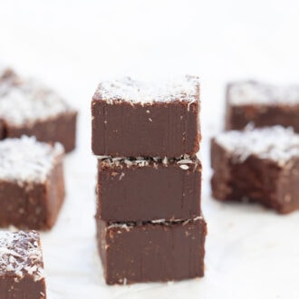 3 Ingredient Coconut Fudge - Kirbie's Cravings