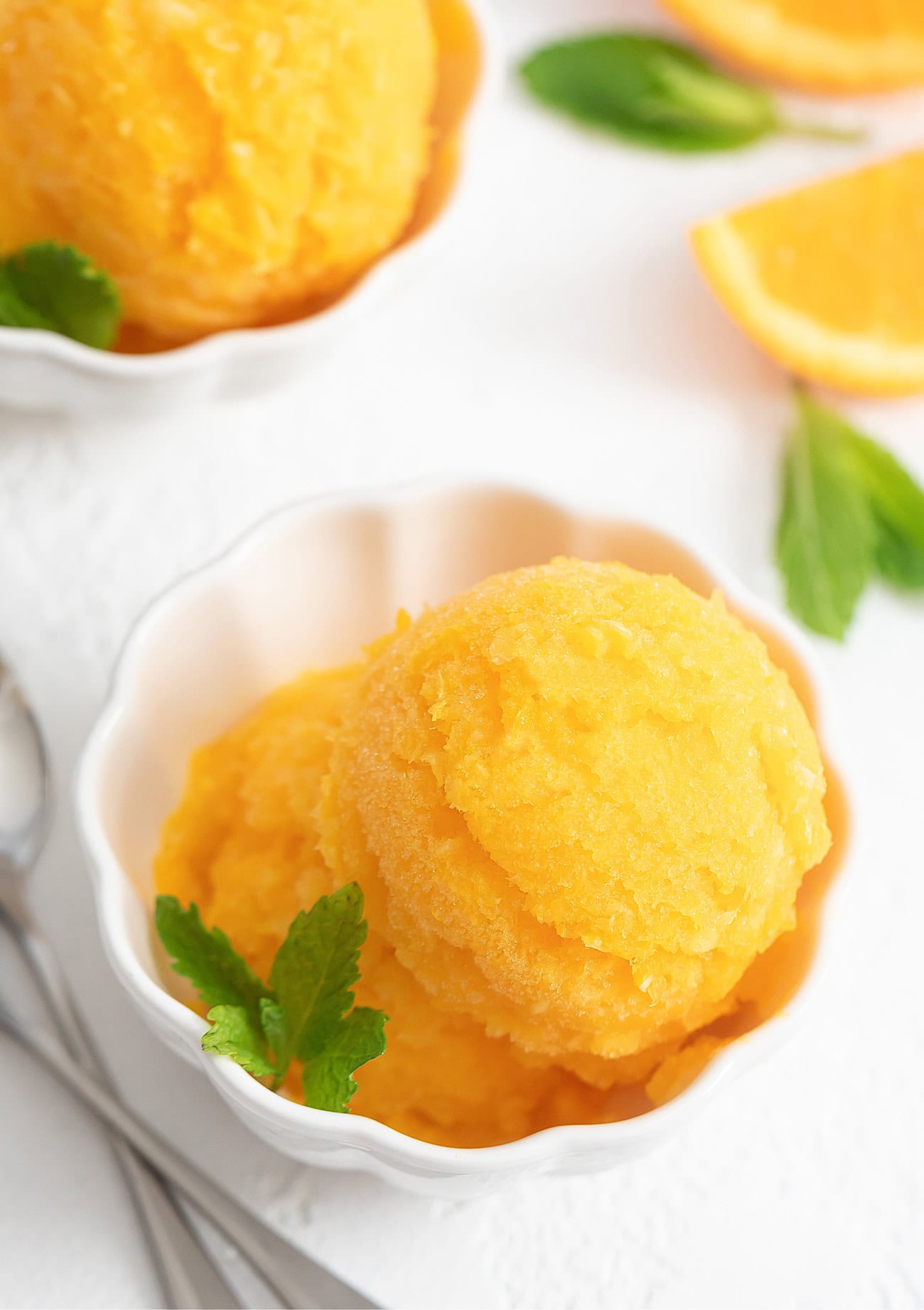 1 Ingredient Orange Sorbet - Kirbie's Cravings