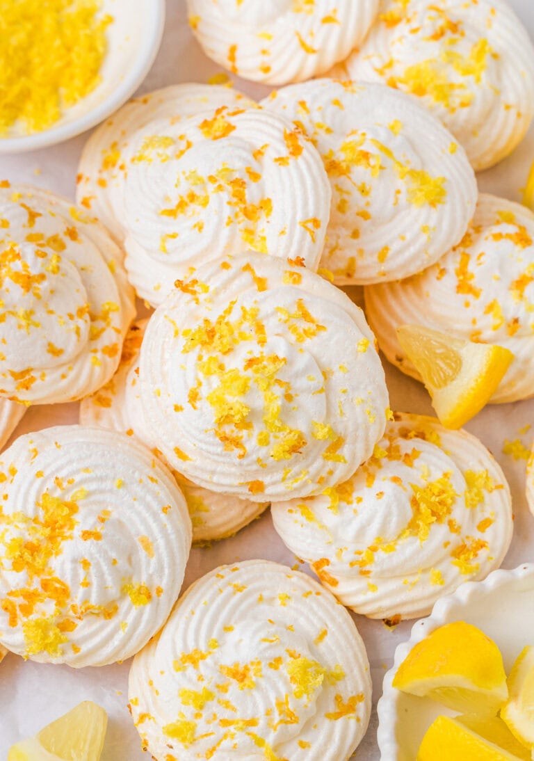 3 Ingredient Lemon Cloud Cookies (No Butter or Oil) - Kirbie's Cravings