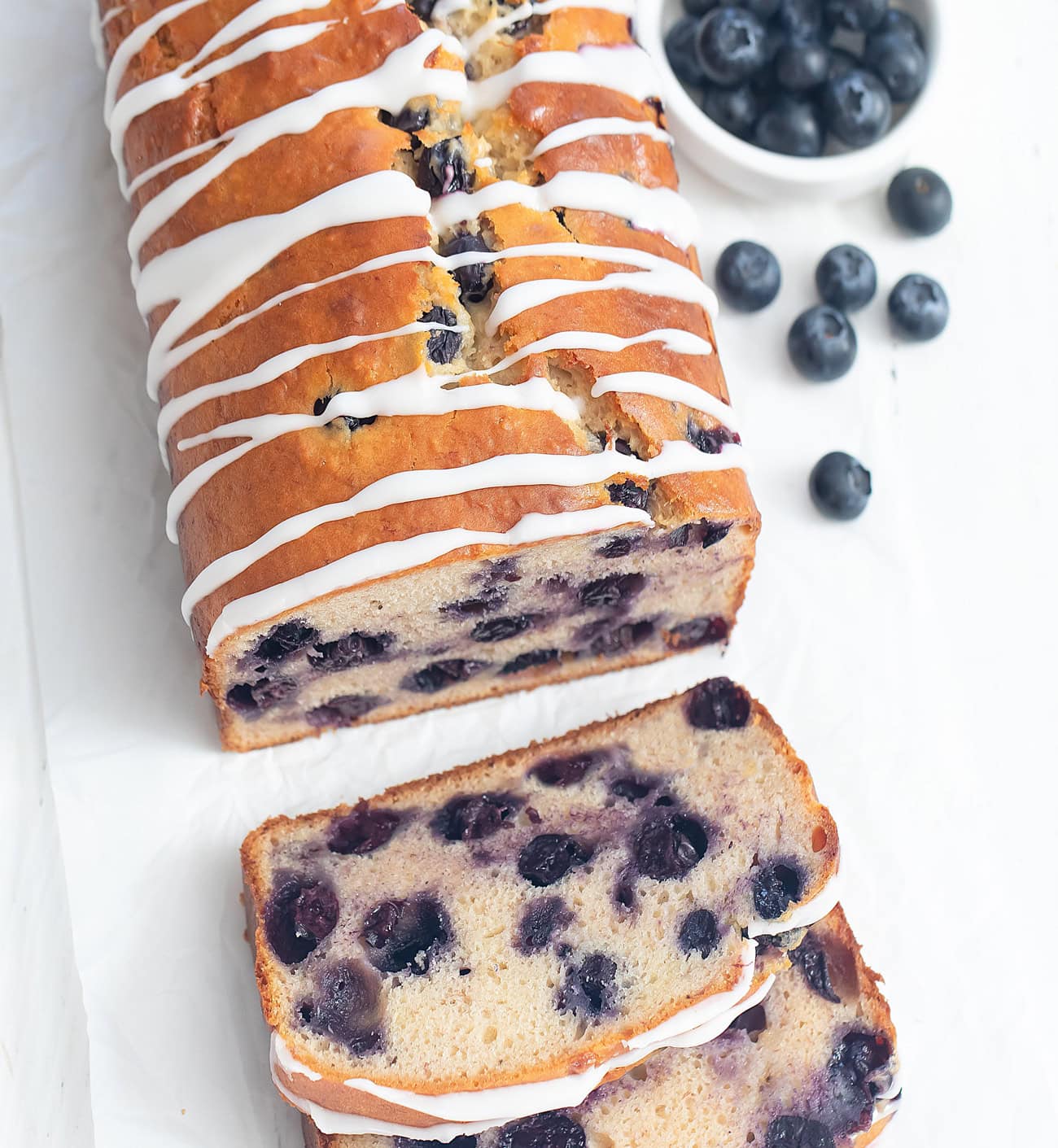 4 Ingredient Blueberry Bread (No Eggs, Butter or Oil) - Kirbie's Cravings