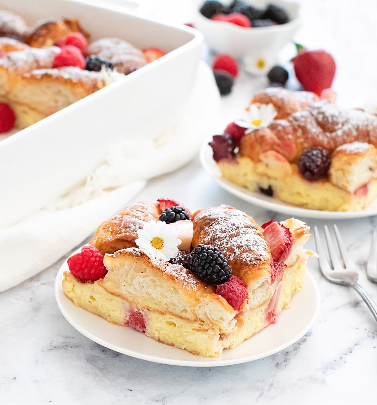 4 Ingredient Croissant French Toast - Kirbie's Cravings