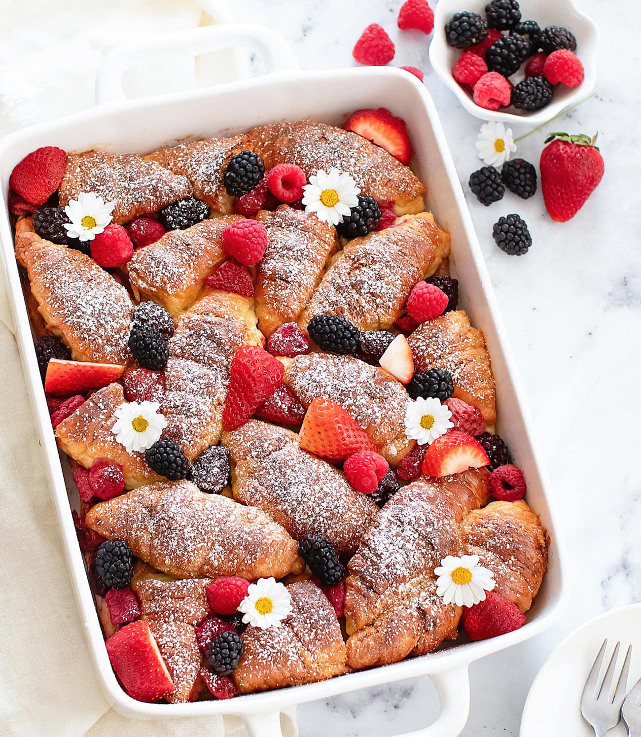 4 Ingredient Croissant French Toast - Kirbie's Cravings