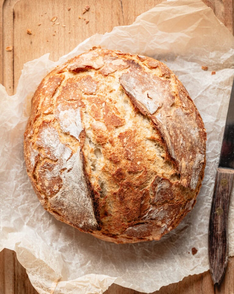 2 Ingredient Sourdough Bread (No starter or yeast) - Kirbie's Cravings