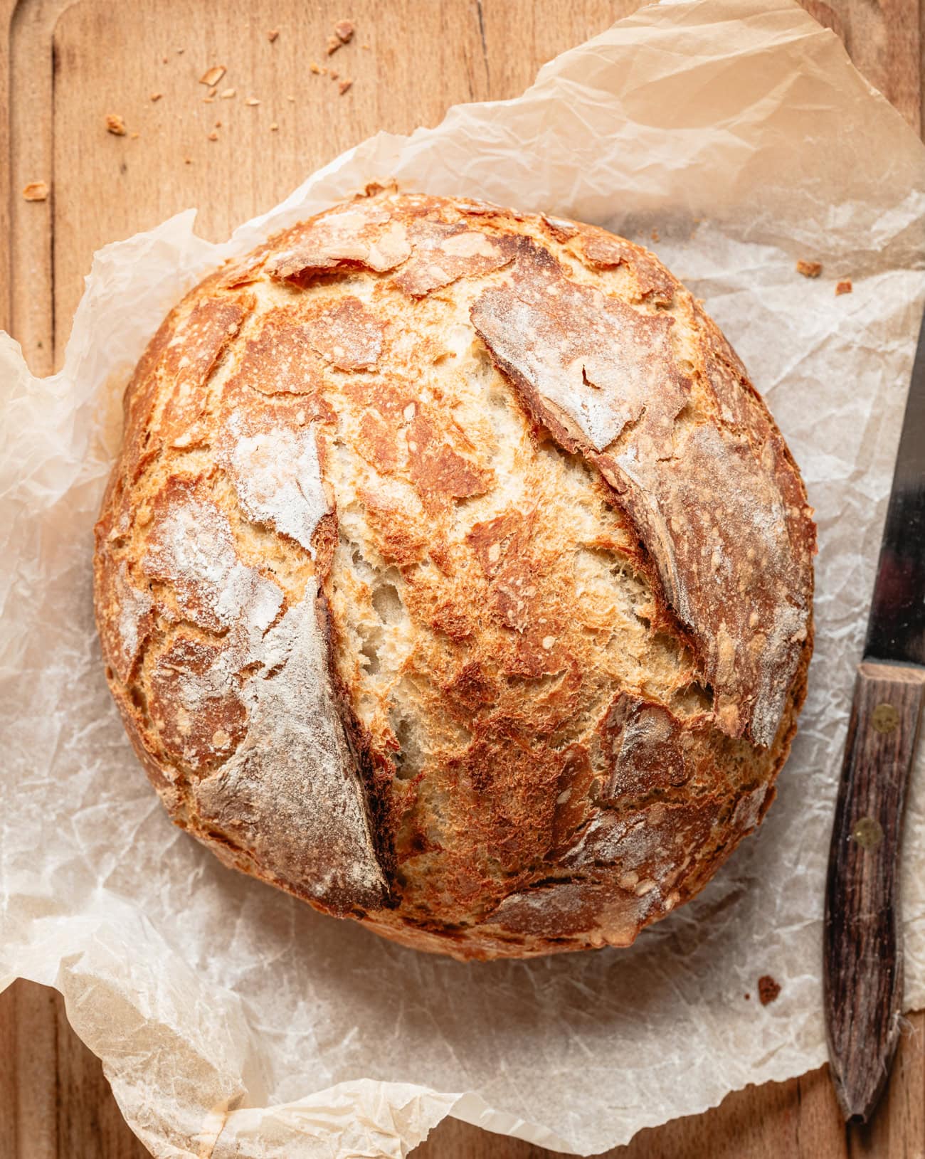 2 Ingredient Sourdough Bread (No starter or yeast) - Kirbie's Cravings