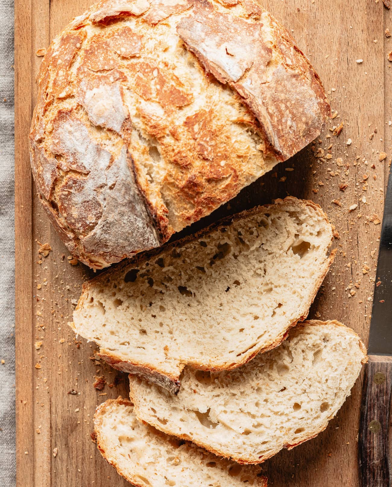2 Ingredient Sourdough Bread (No starter or yeast) - Kirbie's Cravings