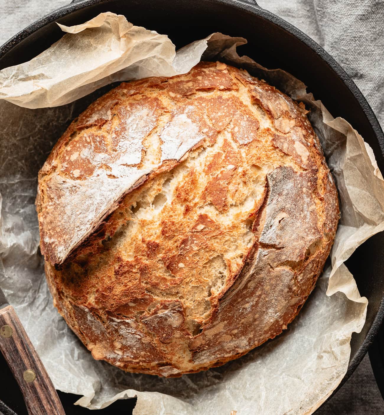 2 Ingredient Sourdough Bread (No starter or yeast) - Kirbie's Cravings