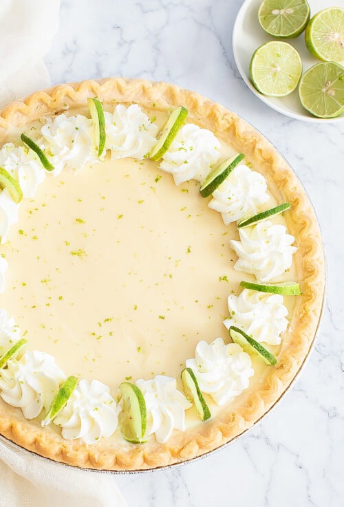 3 Ingredient Key Lime Pie (No Eggs) - Kirbie's Cravings