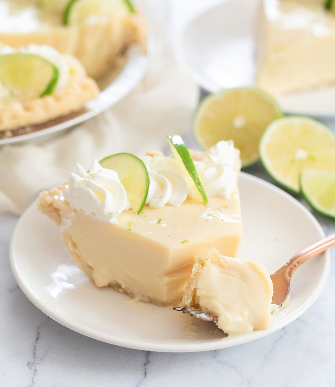 3 Ingredient Key Lime Pie (No Eggs) - Kirbie's Cravings