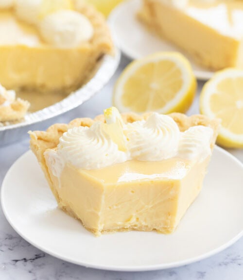 4 Ingredient Magic Lemon Pie - Kirbie's Cravings