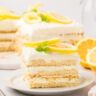 4 Ingredient No Bake Lemon Cake - Kirbie's Cravings
