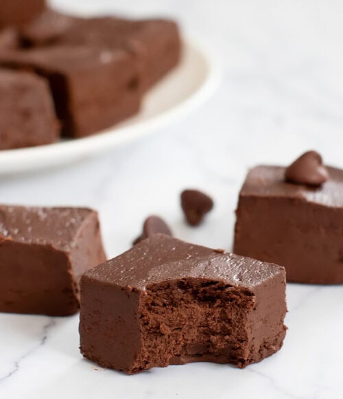 2 Ingredient Healthier Fudge - Kirbie's Cravings