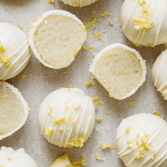4 Ingredient No Bake Lemon Cake Truffles (Keto) - Kirbie's Cravings