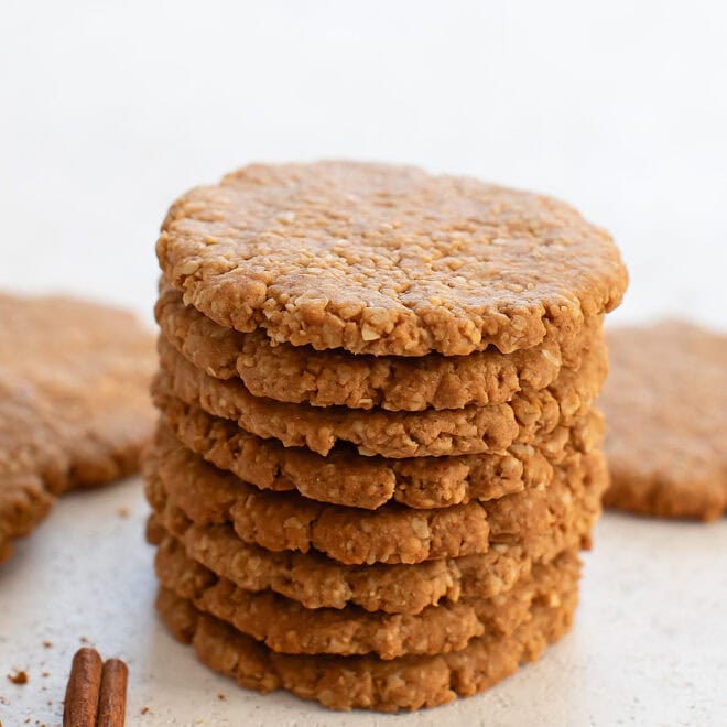 4 Ingredient Crispy Cinnamon Oatmeal Cookies (No Flour, Eggs, Refined ...