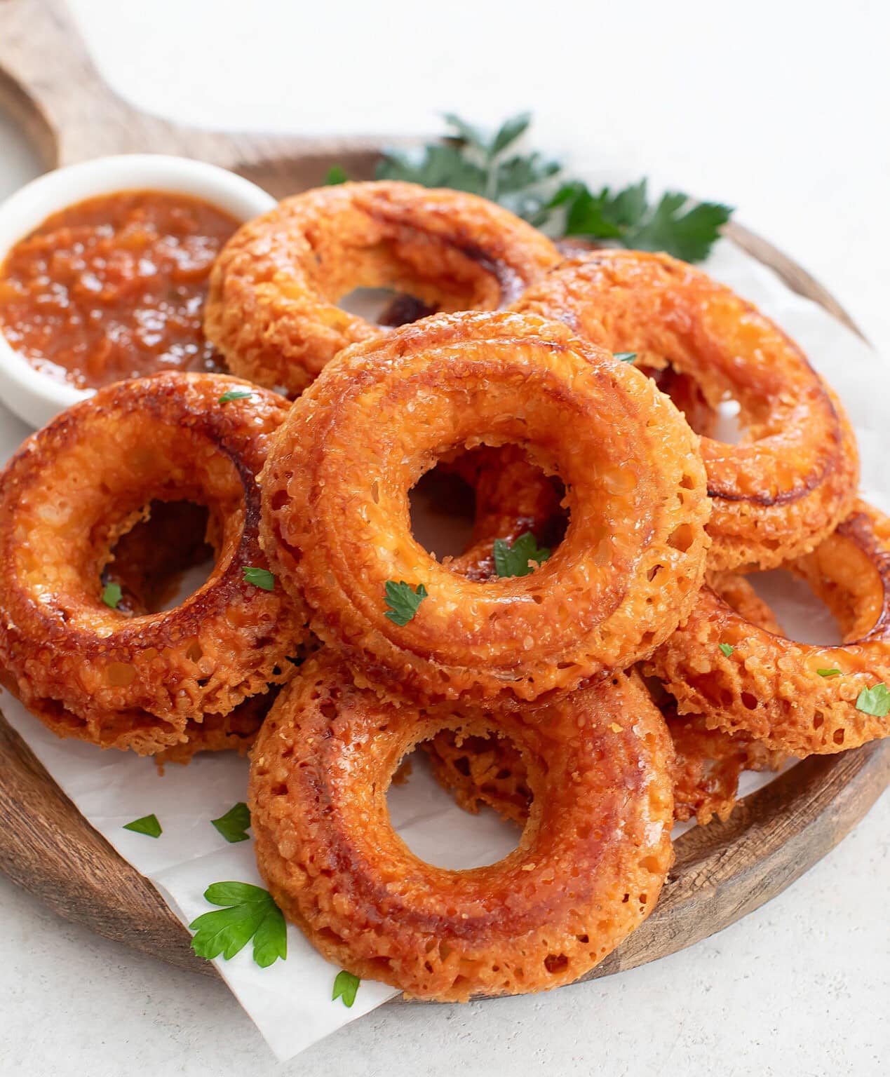 2 Ingredient Crispy Keto Onion Rings - Kirbie's Cravings