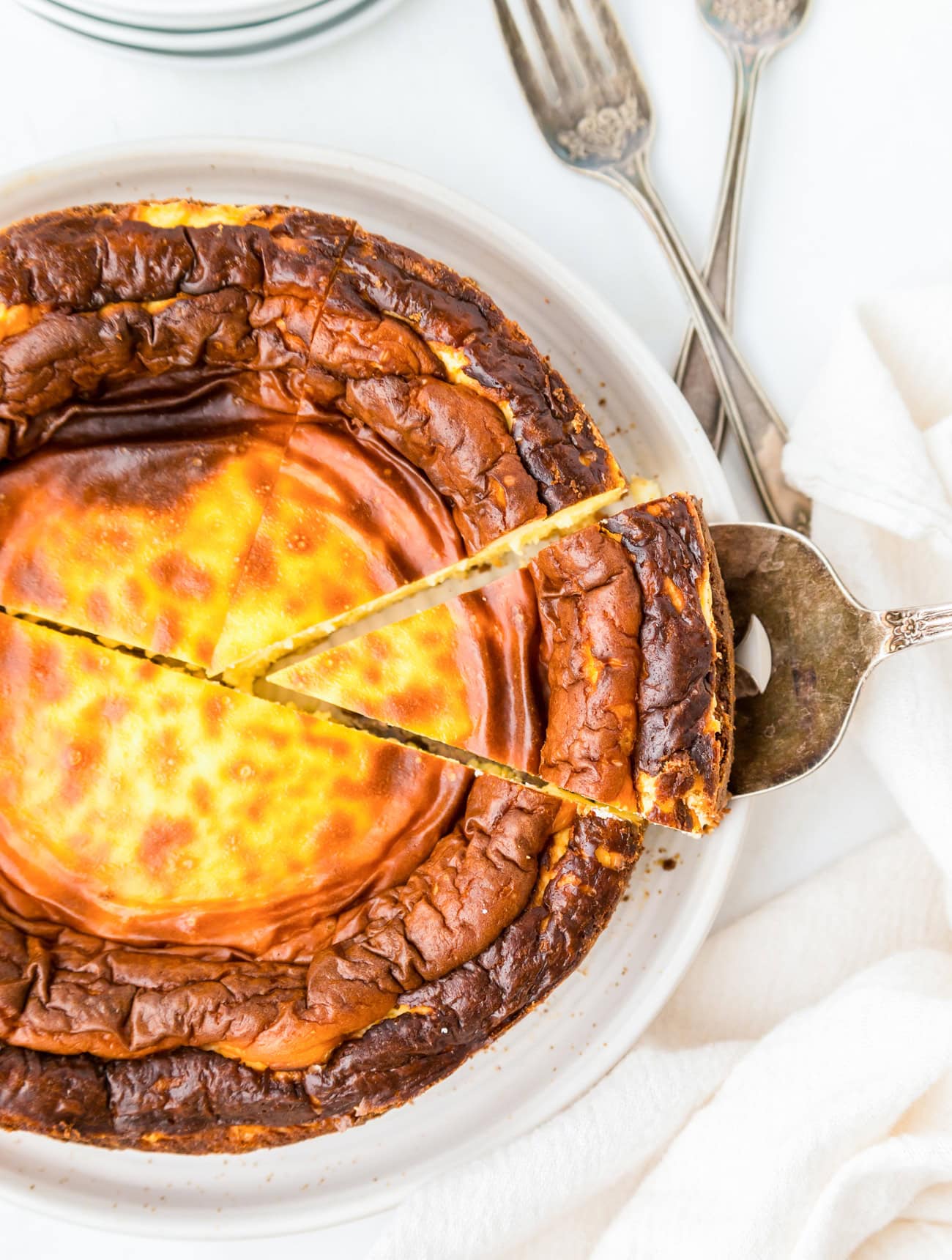 4 Ingredient Keto Basque Cheesecake - Kirbie's Cravings